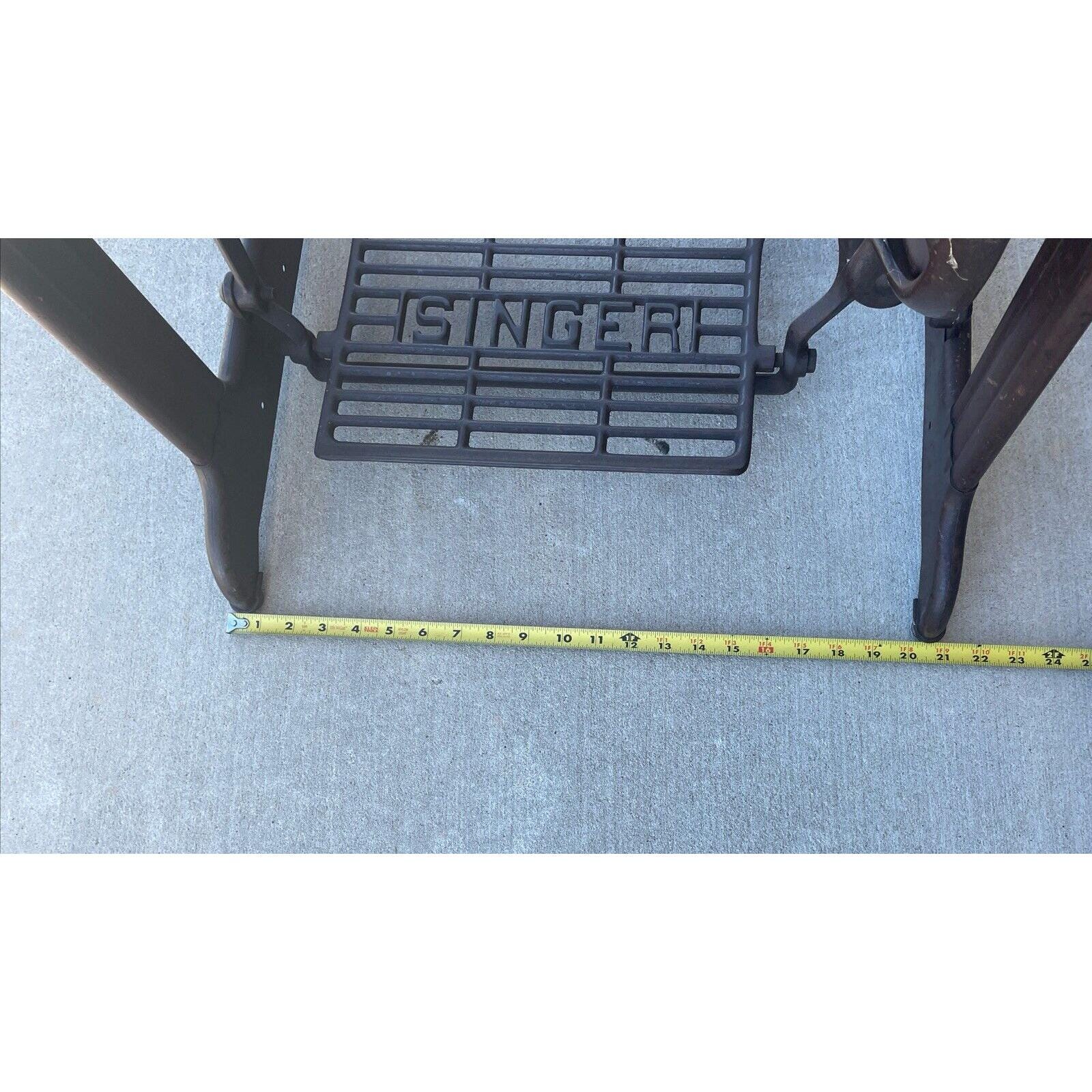 Singer Sewing Machine Treadle Base Depression Era Pair Legs Table Vtg ...