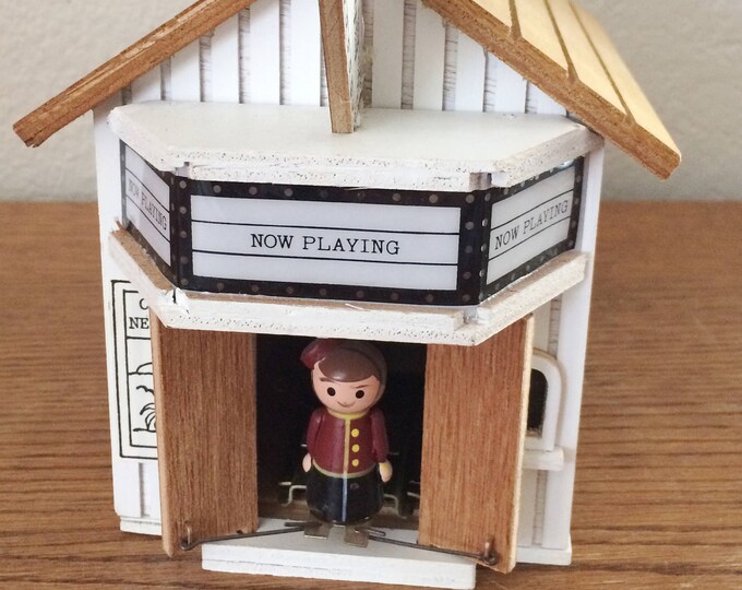 Vintage Wooden Movie Cinema Music Box, Plays That's Entertainment ...