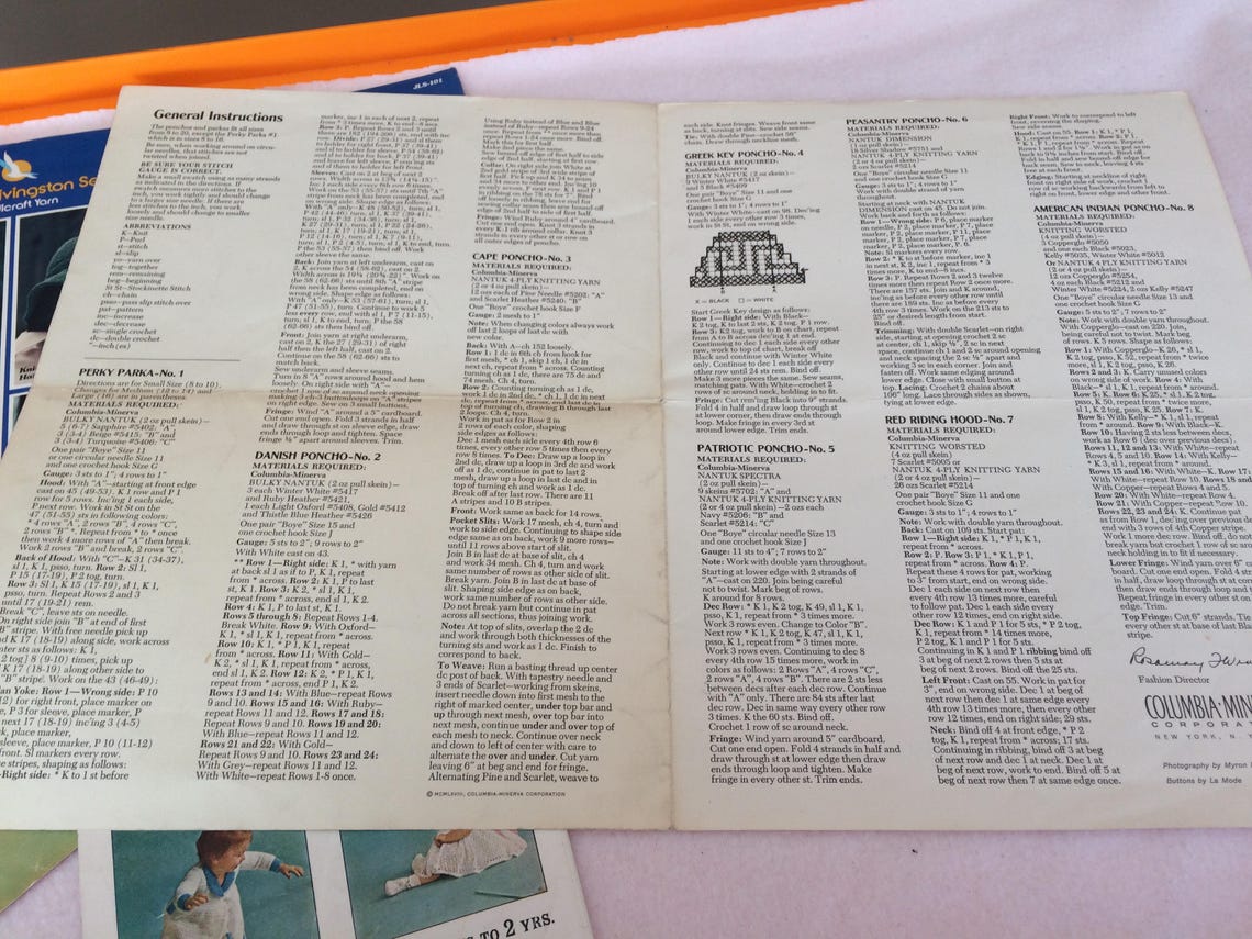 Vintage Set of 5 1970's Leaflets by American Thread - Etsy
