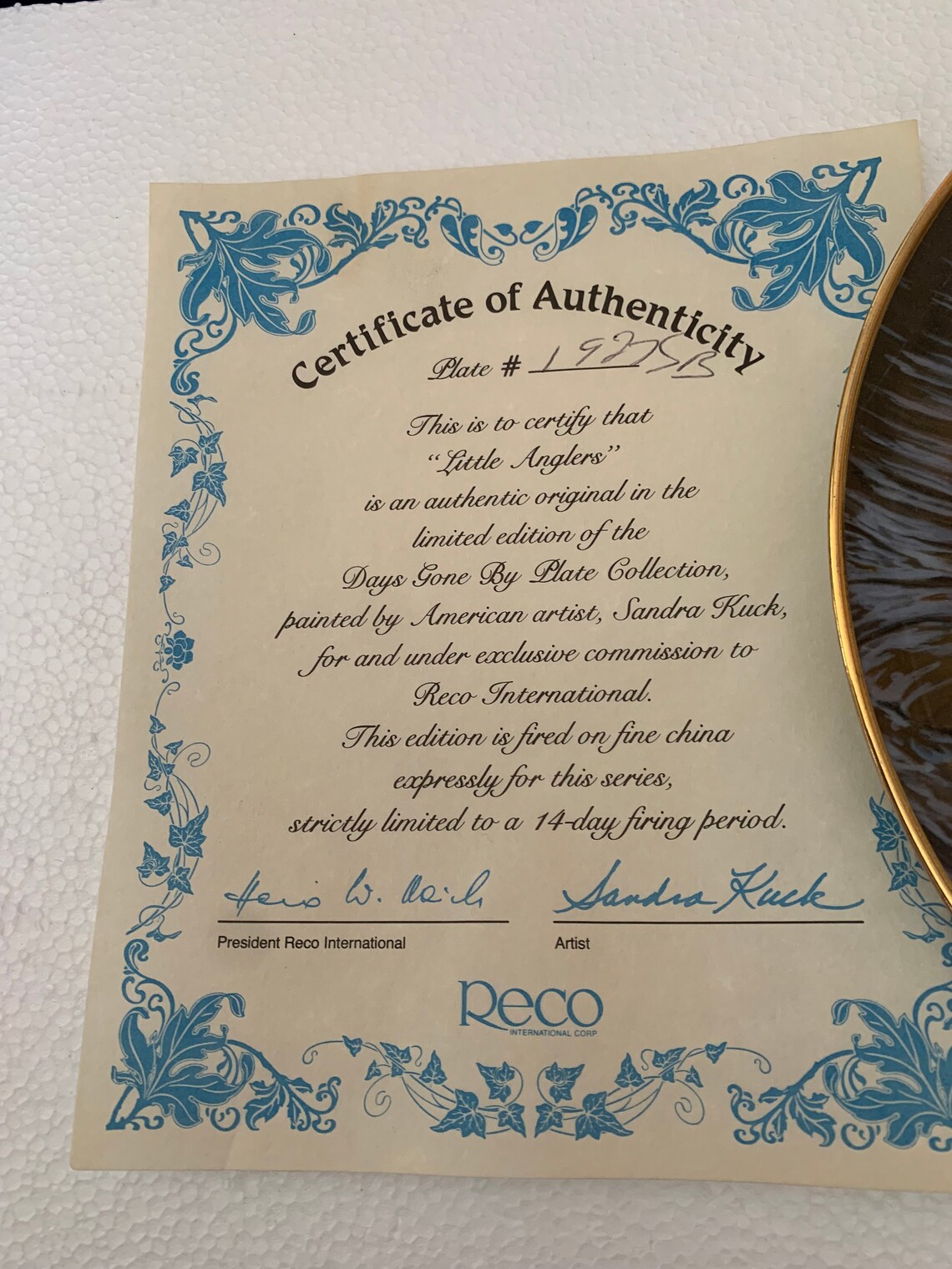 Vintage Little Anglers Collectible Plate Sandra Kuck Days Gone | Etsy