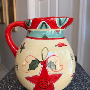 Vintage Retired Hausenware by Jane Mitchell Holly & Mistletoe With Red ...