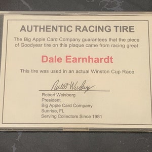 Vintage Dale Earnhardt the Intimidator Wall Plaque Authentic Racing ...