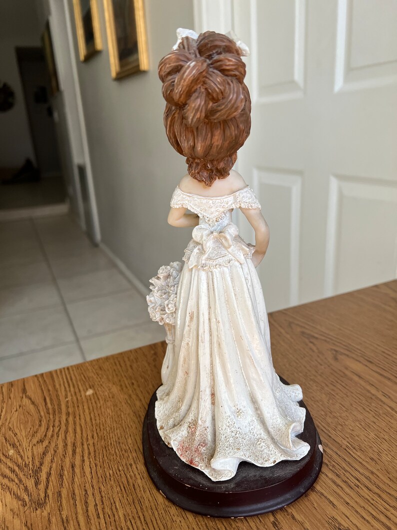 Vintage Royal Resin Girl Figurine W Number 15 Girl W Bow and - Etsy