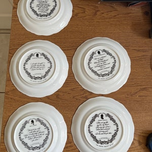 Poetry Society Porcelain Collector Plates, 1982, Set of 5 - Etsy