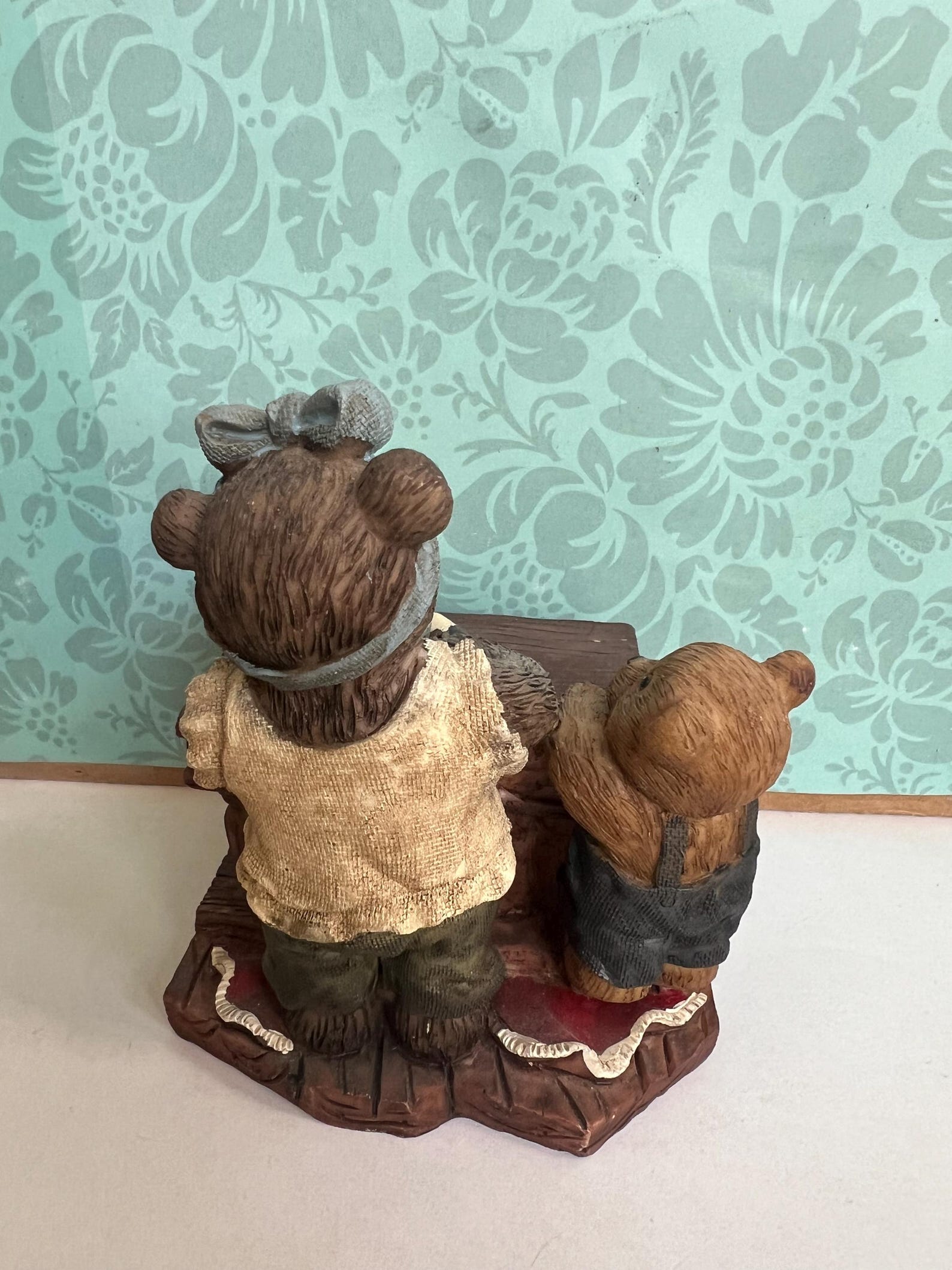 Vintage M.V.P. Designs Poly Bears Playing Mother /son Bear Baking Resin ...