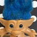 Vintage Ace Novelty Treasure Troll 3 Blue Hair Blue Eyes & - Etsy