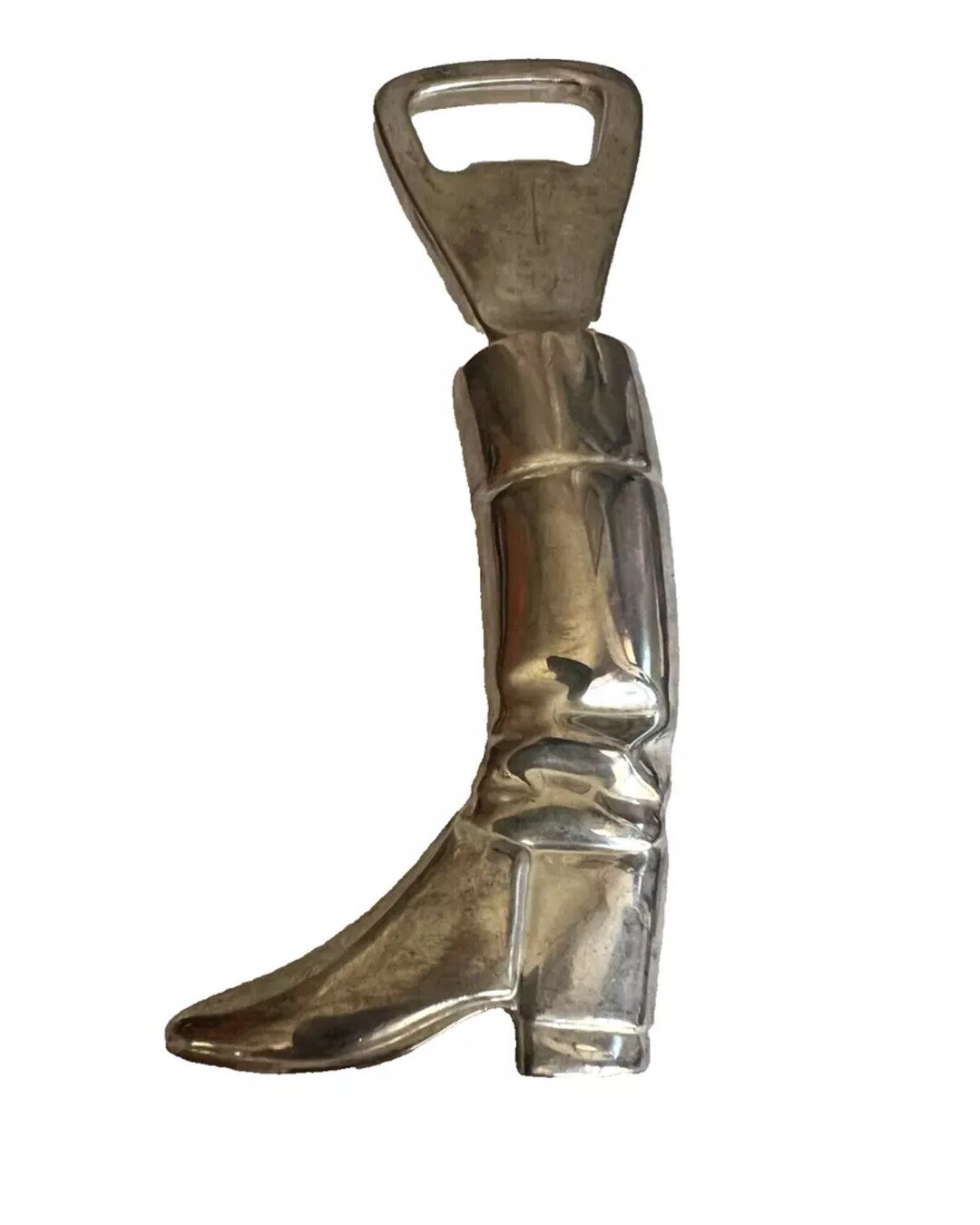 Vintage Cowboy Western Boot Silver Plated Bottle Opener 5.25" X 2 ...