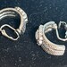 Vintage Avon Hoop Earrings Silver Tone Marcasite Blue Rhinestone Clip ...