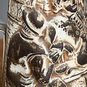 Vintage Tin/metal Pitcher 3D Embossed Made England English Pub Scene 10 ...