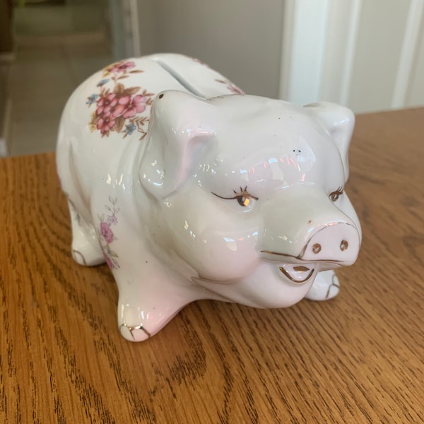 Porcelain Pig - Etsy