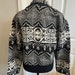 Vintage Flashback Black Cream Print Jacket Blazer Size L - Etsy