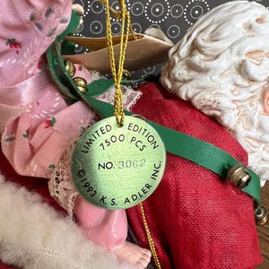 Vtg 1993 Kurt Adler Grandpa Santa Piggy Back Fabriche Lim Ed Christmas ...