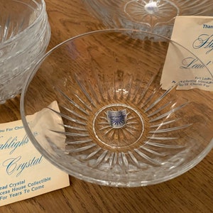 5 PC Princess House Highlights Salad Bowl Set #860-862 Lead Crystal ...