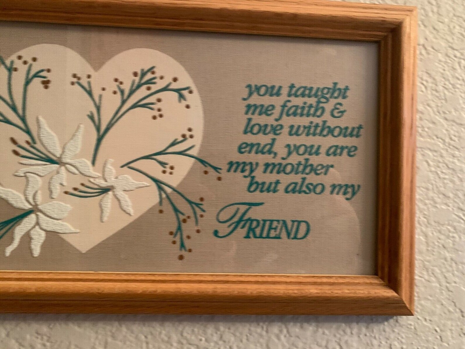 Vintage Framed Mother Print 15.5" X 7.5" Wood Framed Ready to Hang - Etsy