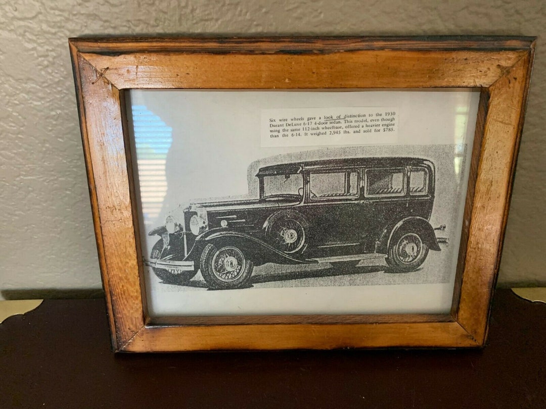 Old Vintage Print of 1930 Durant Deluxe 4 Door Sedan Framed - Etsy