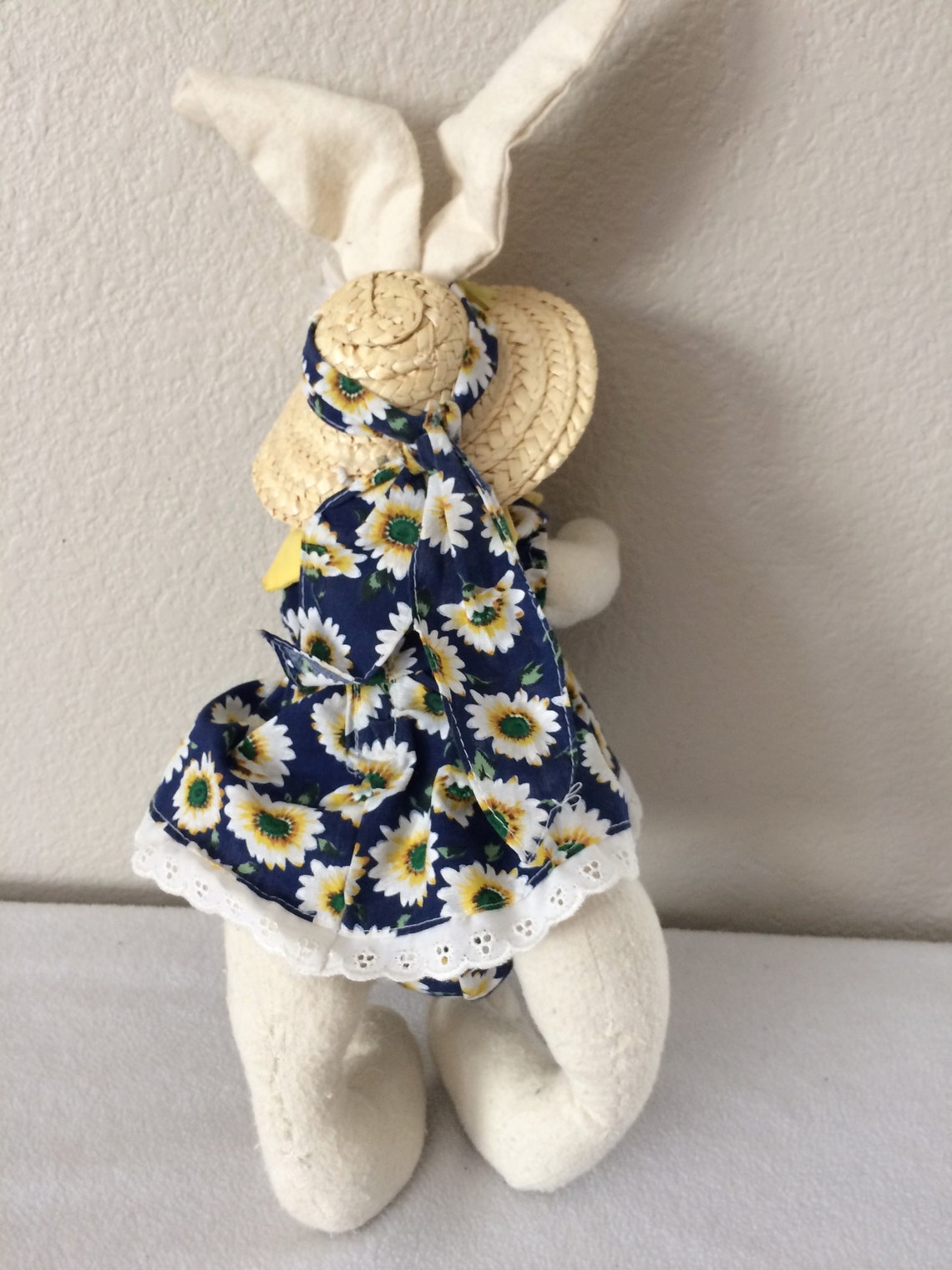 Anco 1996 Vintage Ear Soft Body Cloth Female Bunny Rabbit Doll 17 ...