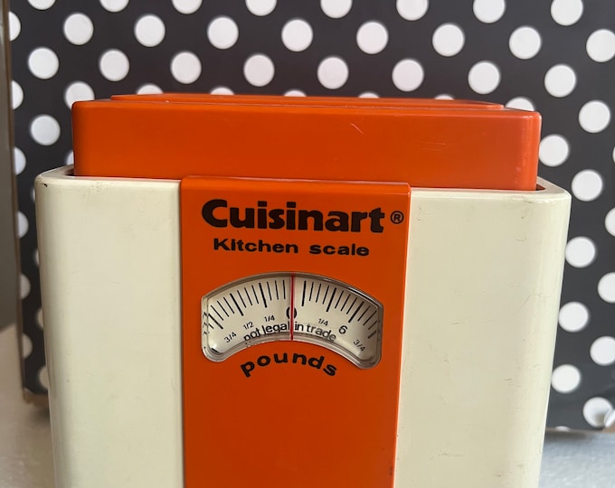 Vintage Orange Cuisinart 1976 Kitchen Scale Pounds & Grams Made in ...