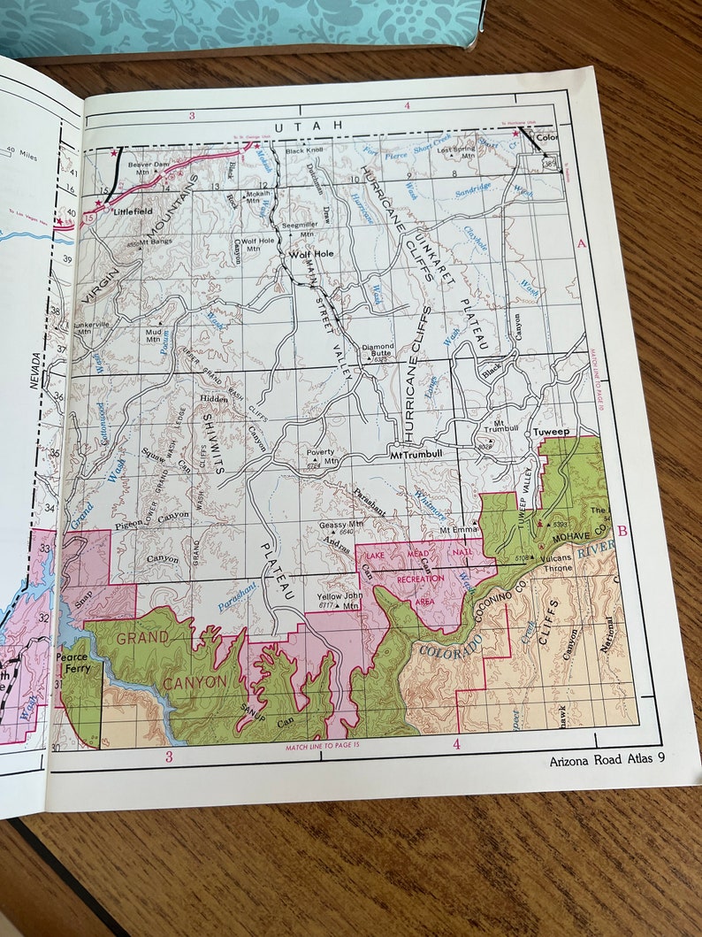 Vtg 1989 ARIZONA HIGHWAYS Road Atlas USA Full Color Maps - Etsy