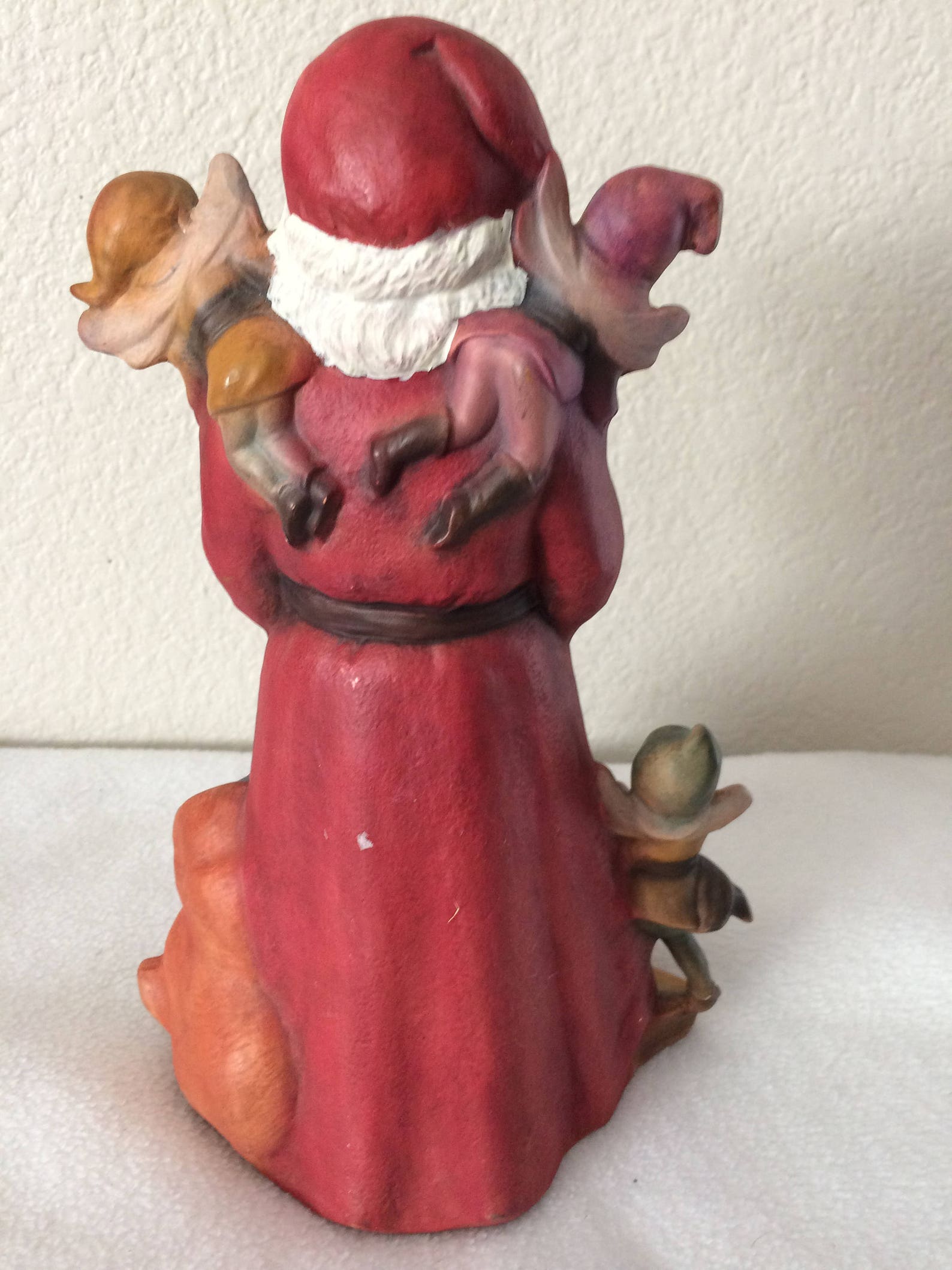 Vintage Santa With Elves Figurine: Collectible Ceramic Christmas Decor ...
