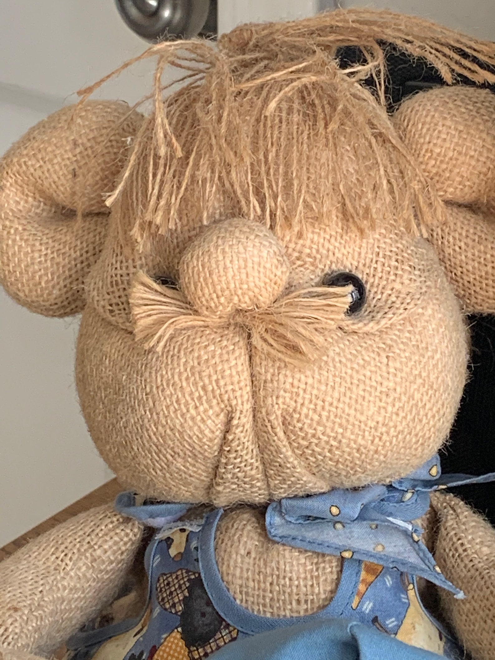 Vtg Set of 3 Handmade Burlap Broom Stuffed Mice Animals Family - Etsy