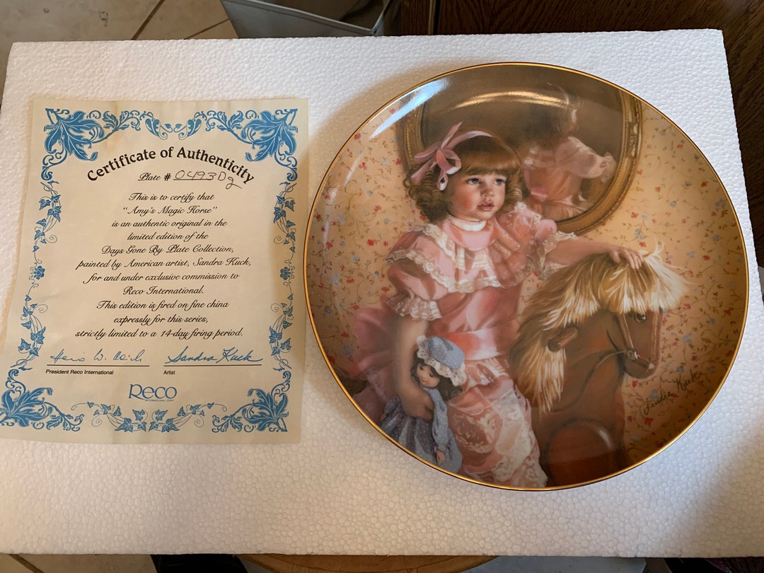 Amy's Magic Horse Collectible Plate Sandra Kuck Days Gone Reco Limited ...