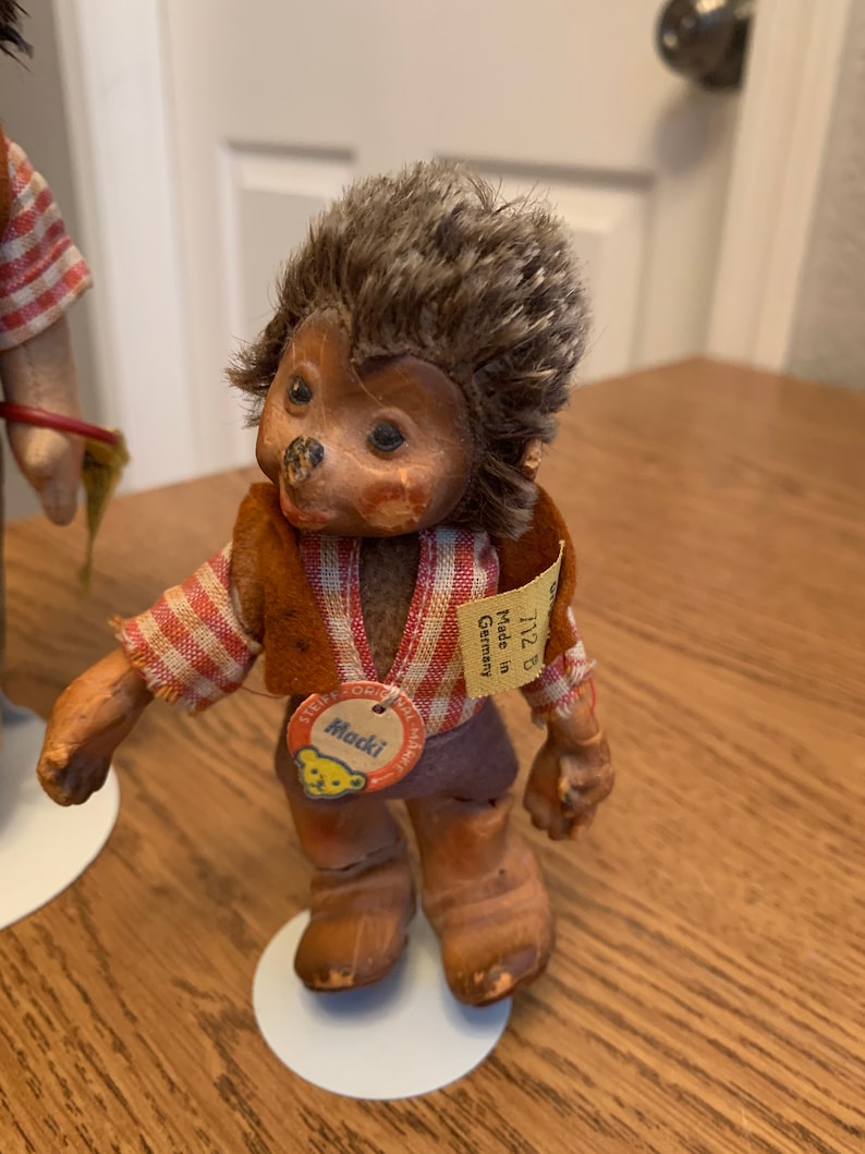 Vintage Steiff Mecki macki & Muckie Hedgehog Dolls Original - Etsy