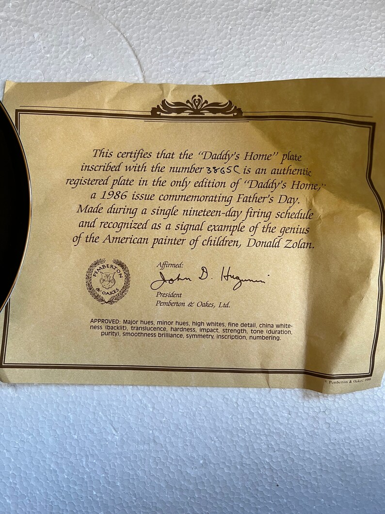 1986 daddys Home Plate BY Donald Zoland 3865C - Etsy