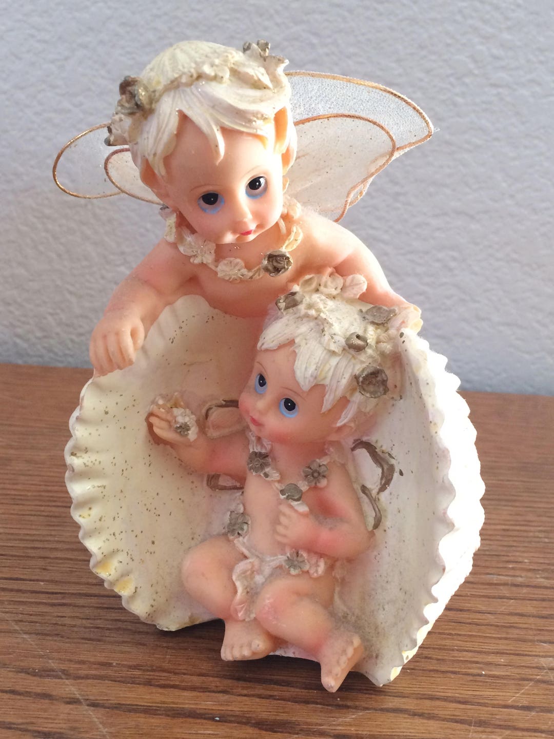Vintage Boy Angels in a Clam Shell Cake Topper Figurine Rare! - Etsy
