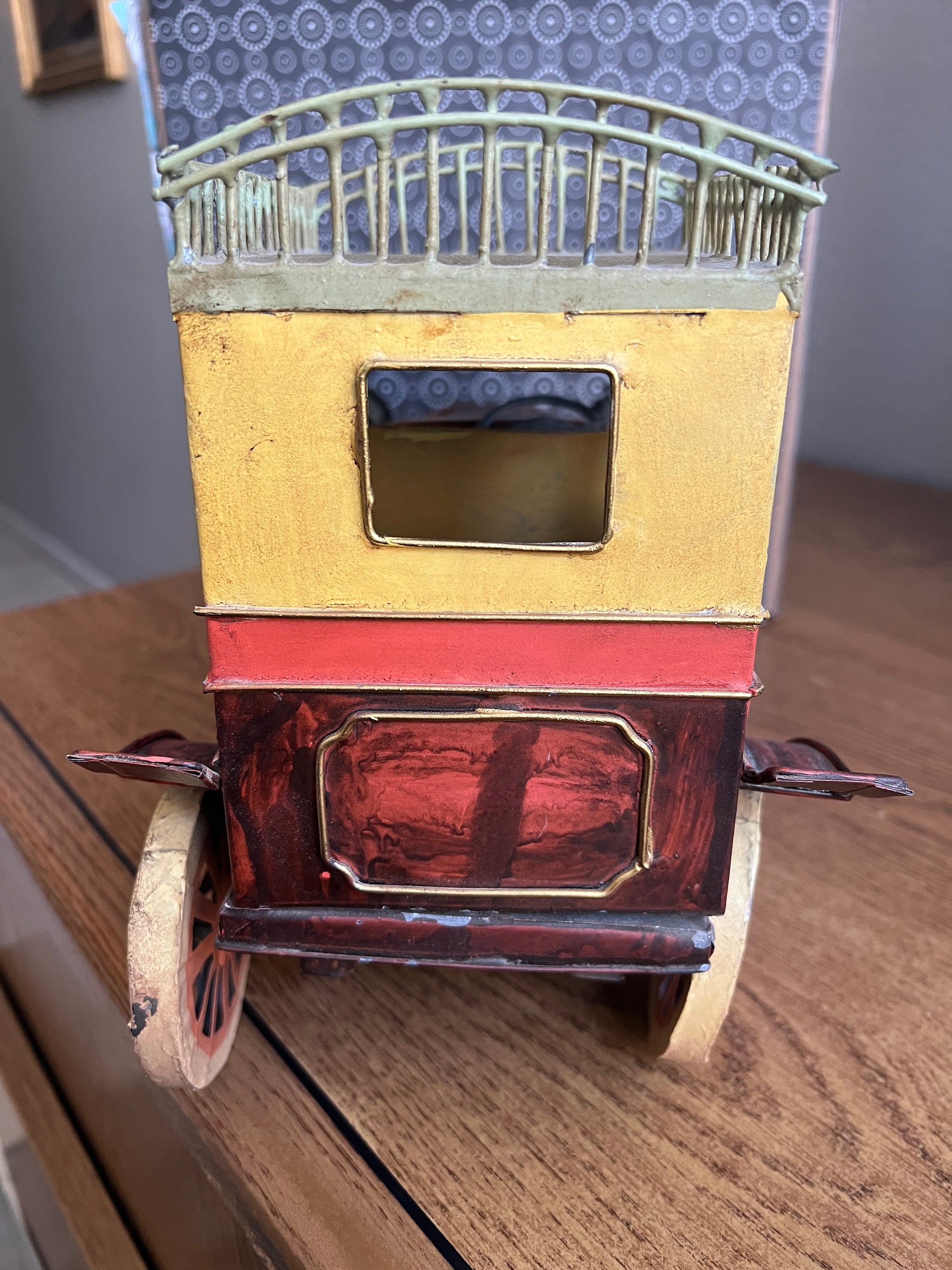 Vintage Large Tin Ford Model T Car Toy/display 9" Tx13.5" L X 6.5" W ...