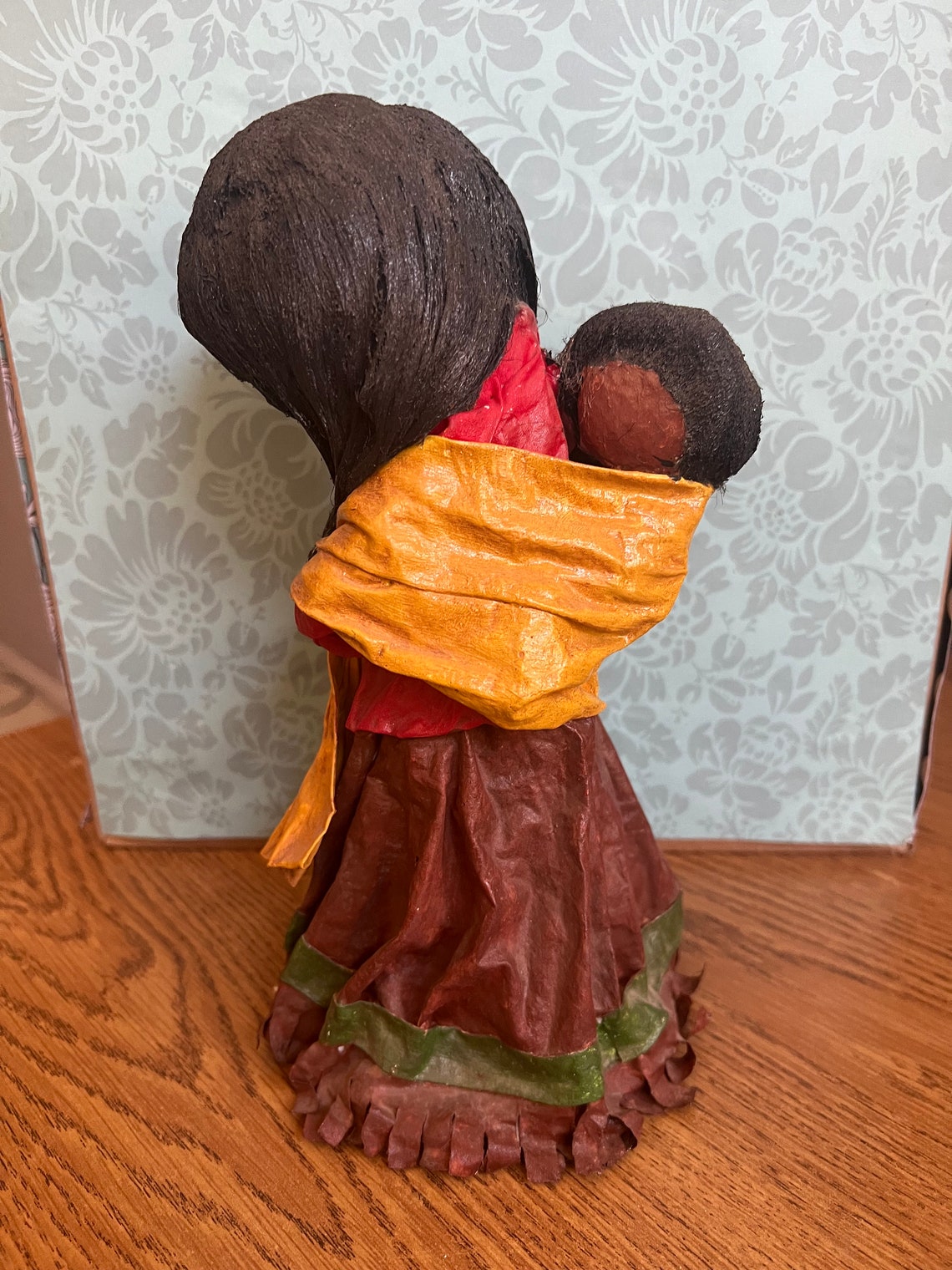 Vtg Faceless Mother & Baby Native American Paper Mache Doll - Etsy