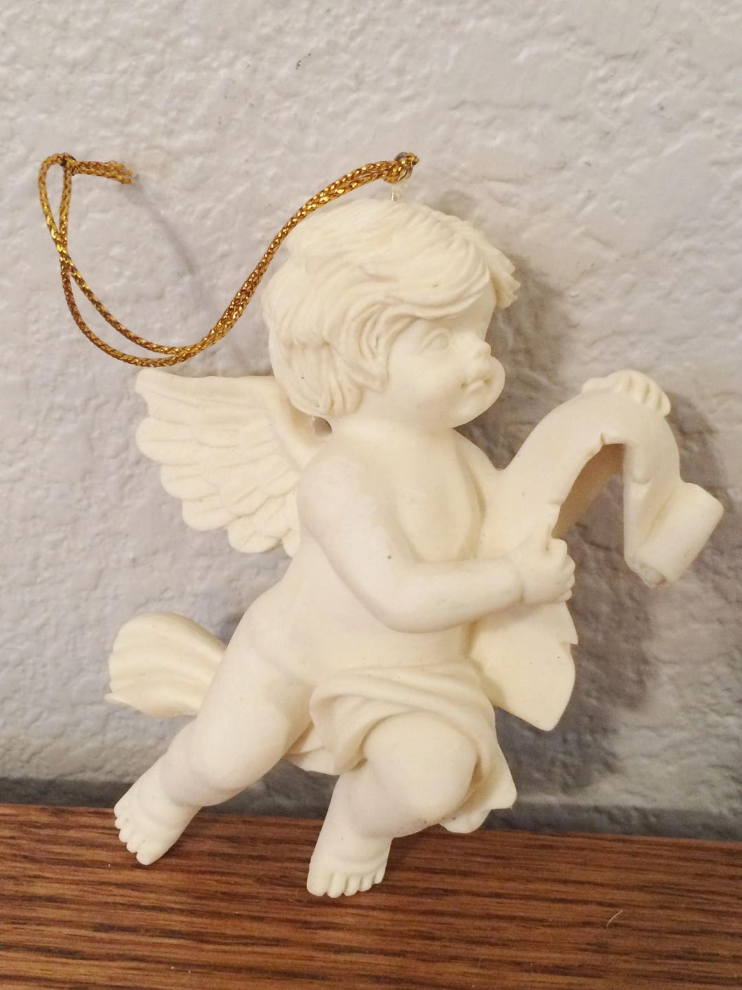 Vintage 1995 Roman Inc Ceramic Angel Figurine With Scroll - Etsy