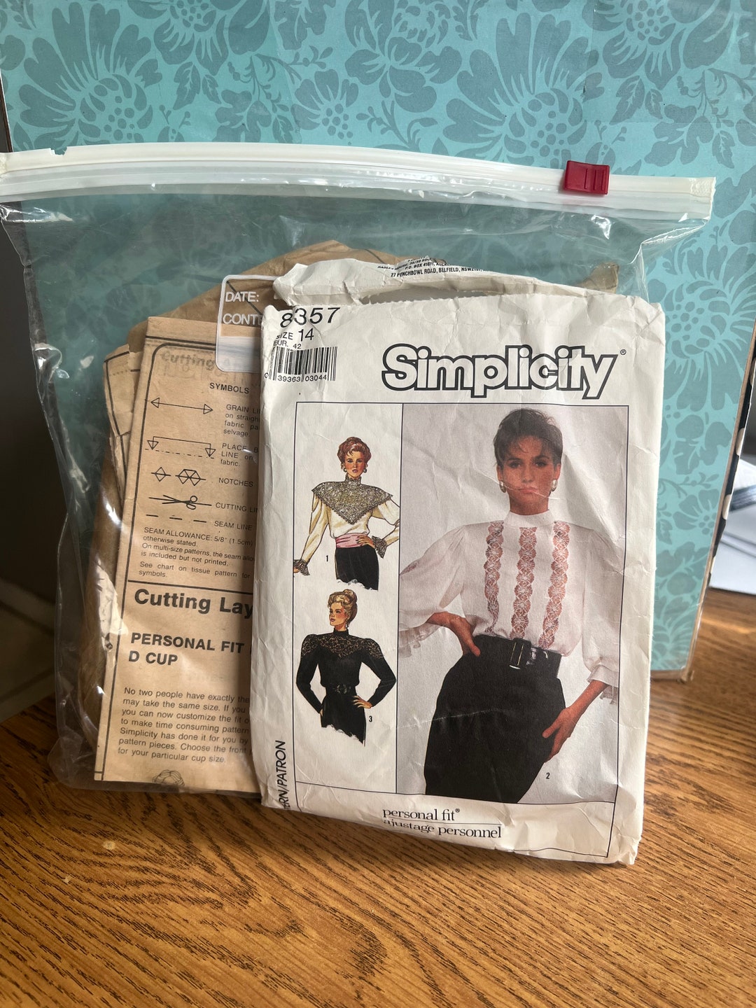 Vtg 1987 Simplicity Sewing Pattern 8357 Open Uncut Size 14 All Inside ...