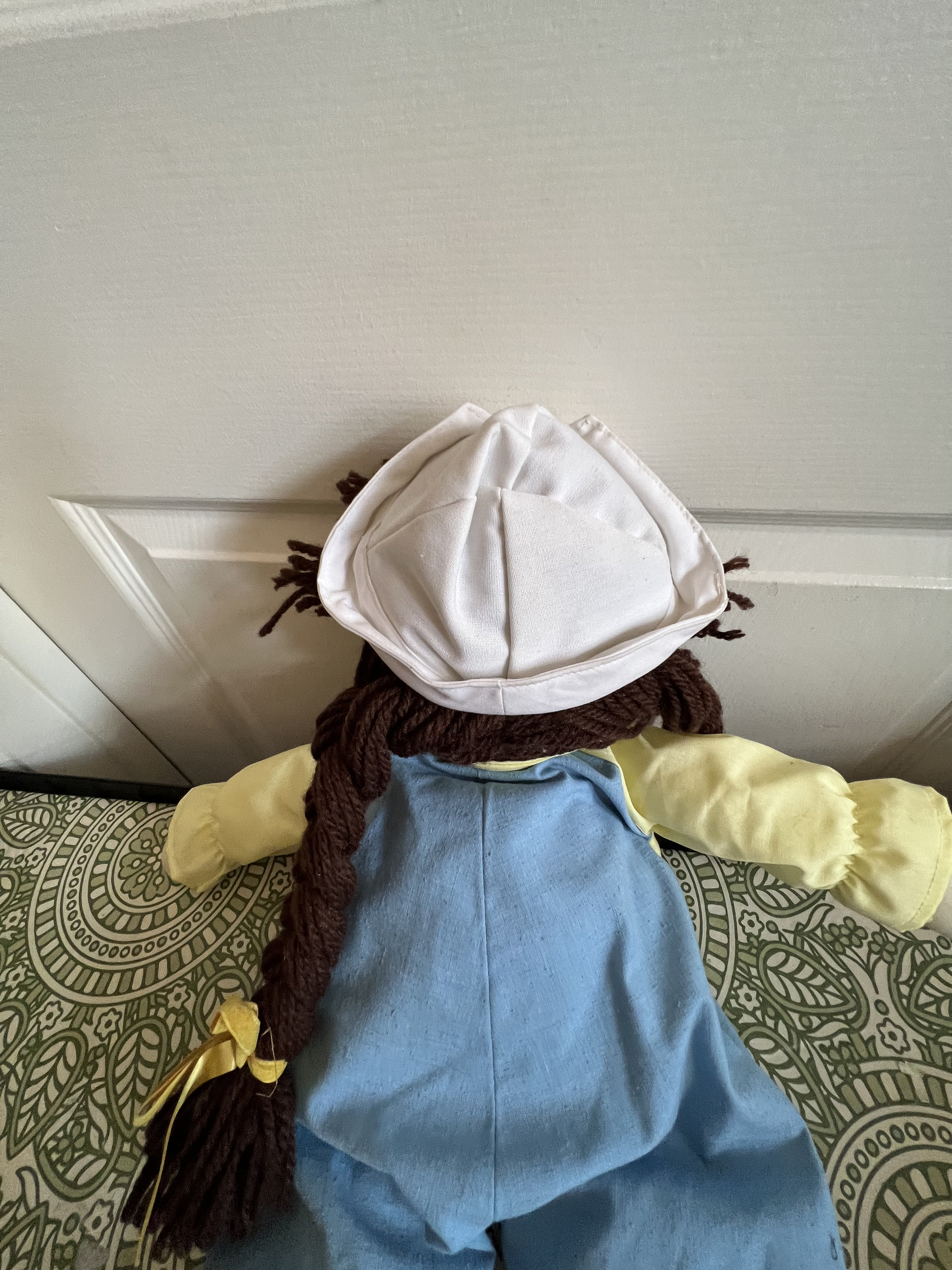 Vintage Handmade Cloth Clown Doll, Braided Yarn Hair, 24" - Etsy