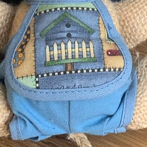 Vtg Set of 3 Handmade Burlap Broom Stuffed Mice Animals Family of Mice ...