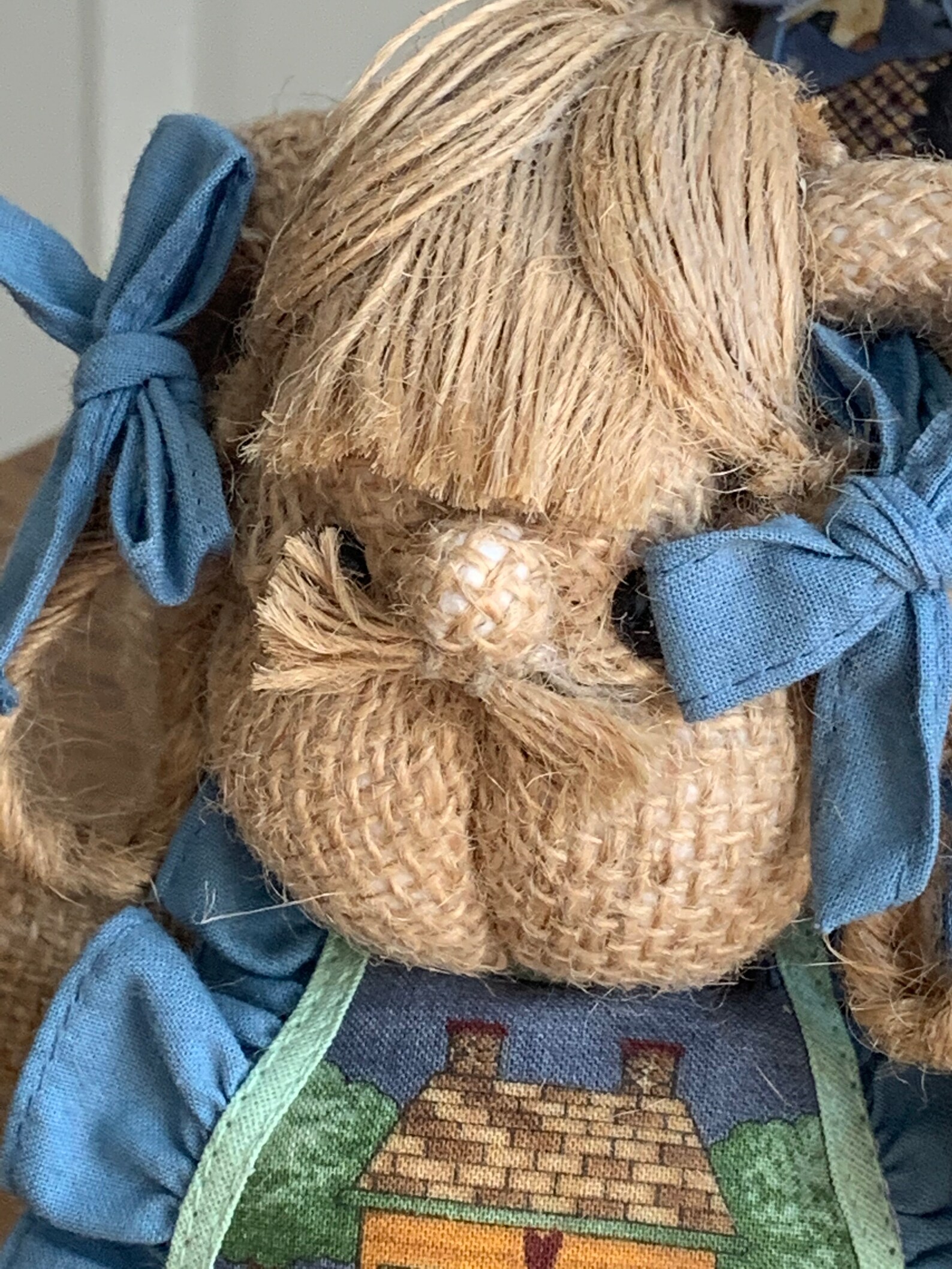 Vtg Set of 3 Handmade Burlap Broom Stuffed Mice Animals Family - Etsy