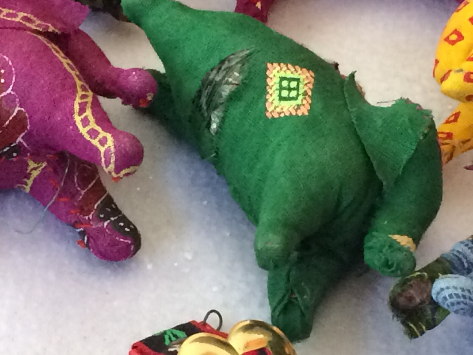 Vintage Lot 10 Fabric & Cloth Elephants Toran India - Etsy