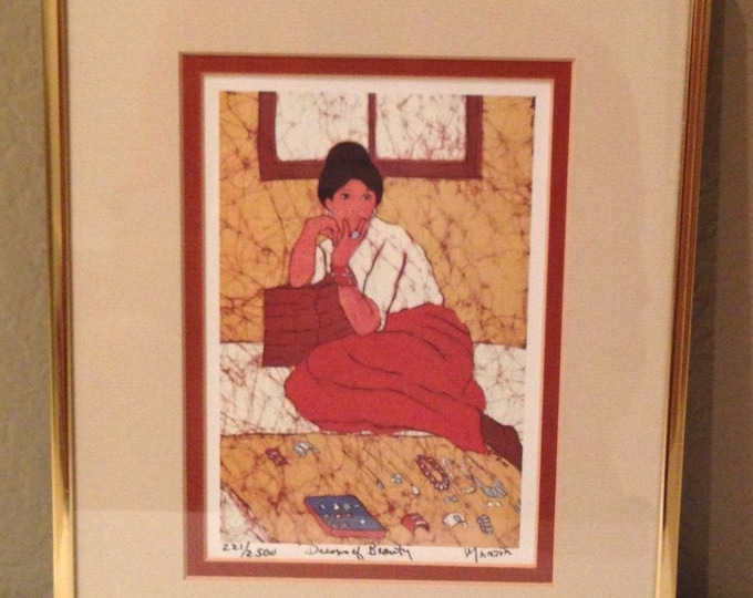 Framed Batik Print by Dick and Trish Martin Certified Limited Edition ...