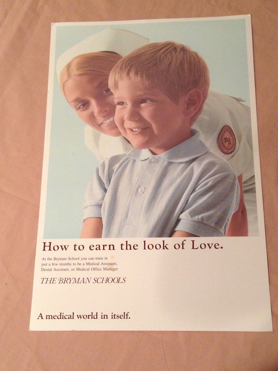 Vintage 1980s the Bryman School Poster Collectibles Nursing - Etsy