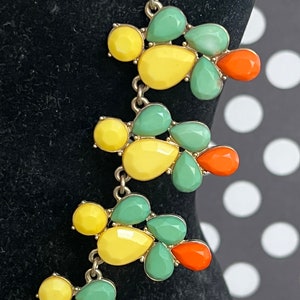 VTG Charming Charlie Mint Green, Yellow, & Orange Necklace 20 ...
