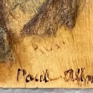 Vintage 1986 Hand Crafted 3D Bobcat Wood Carving on Tree Slab Signed ...