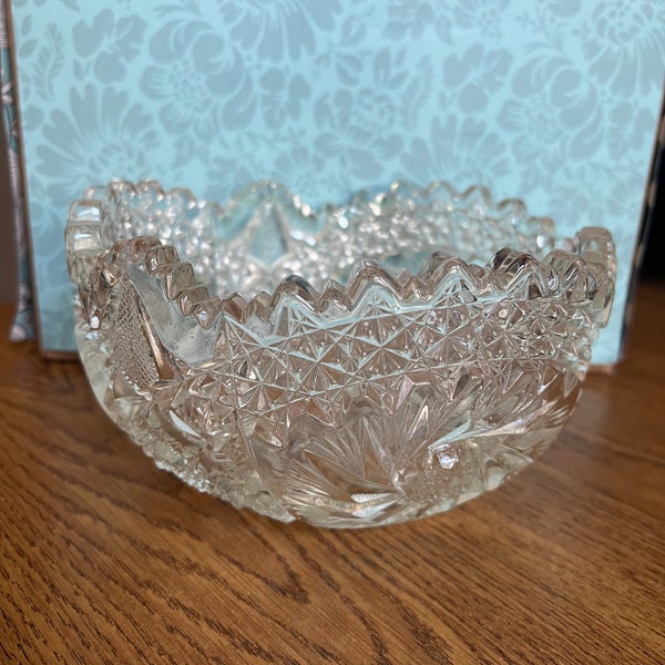 Sawtooth Edge Crystal Bowl - Etsy