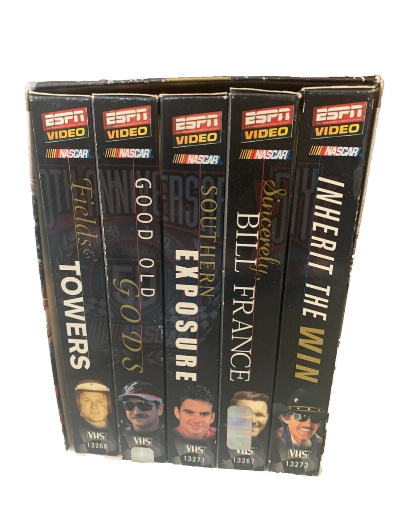 Vtg NASCAR - 50th Anniversary - ESPN Video - 5 VHS Tape Box Set ...