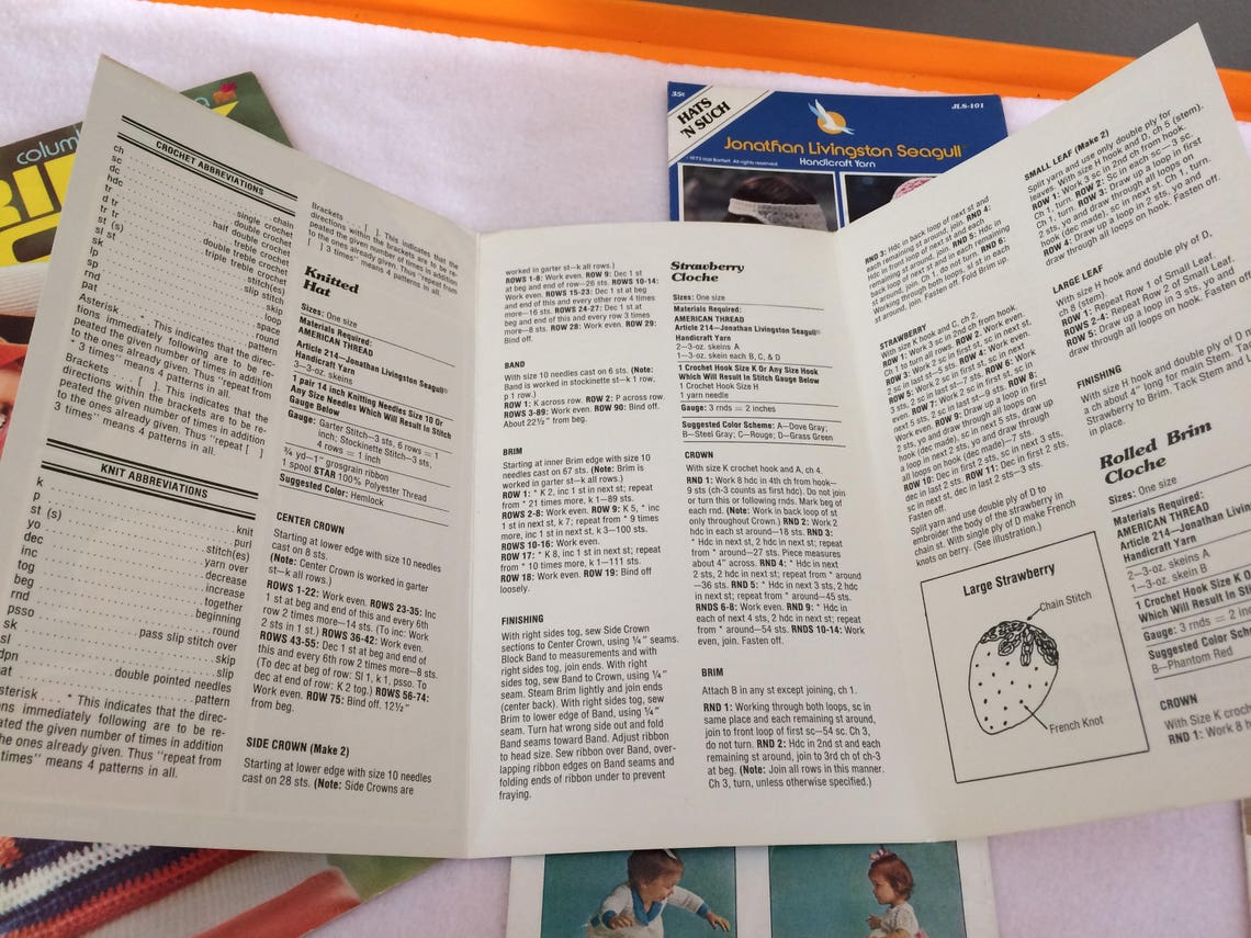 Vintage Set of 5 1970's Leaflets by American Thread - Etsy