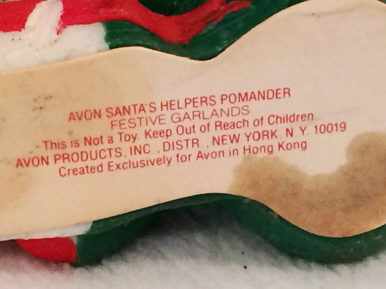 Avon Santa's Helper Boy Pomander Festive Garlands 1982 - Etsy