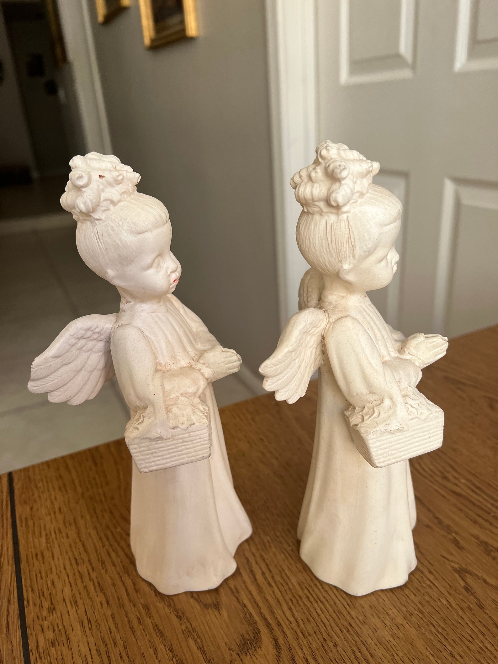 2 Vintage Ceramic Mold Christmas Angels 9 Each by Bea M. - Etsy