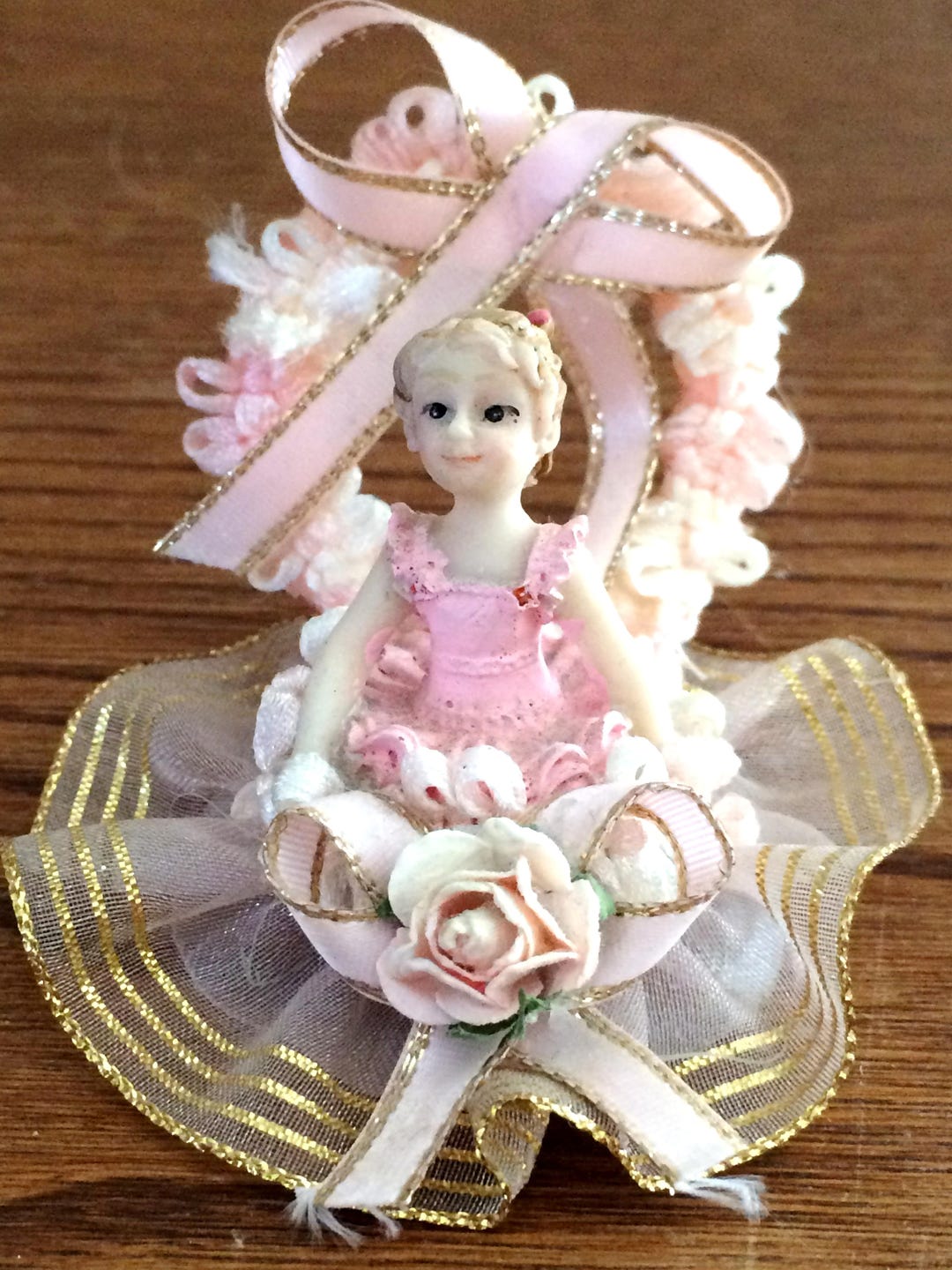 Vintage Miniature Ballerina Hand Made Figurine/cake Topper Collectible ...