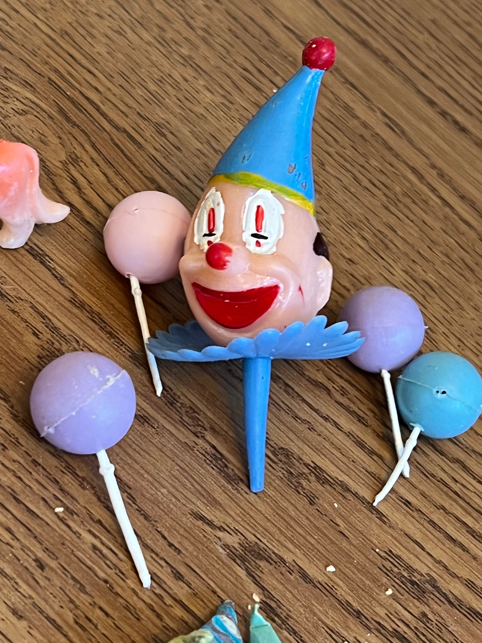 Vintage Circus Clown Plastic Cake Toppers Set of 11 - Etsy