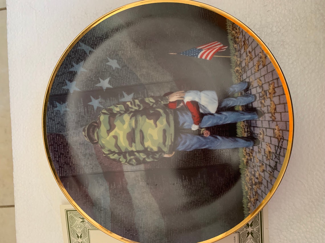 Vtg Sharing the Memory Vietnam Veterans Memorial Plate 1993 - Etsy