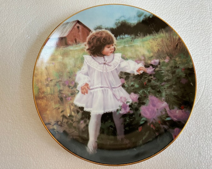 1986 "daddys Home" Plate BY Donald Zoland #3865C Vintage + COA 7 3/4 ...