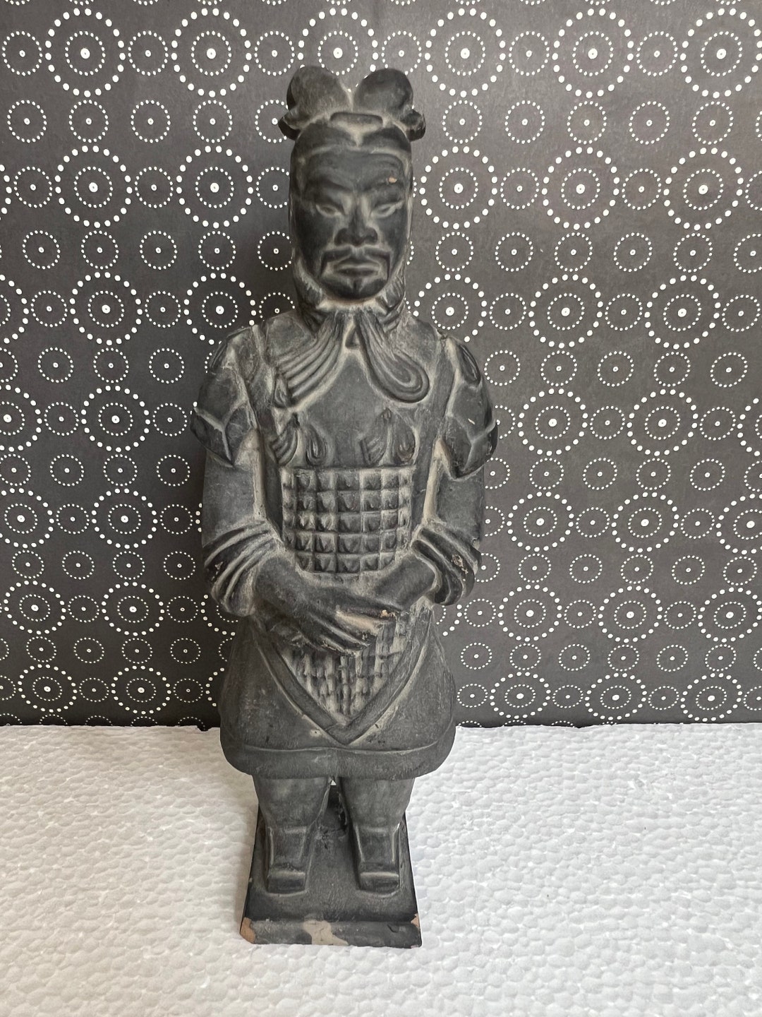 Vintage Chinese Terra Cotta Warrior Statue Figure Figurine 6 1/2" Tall ...